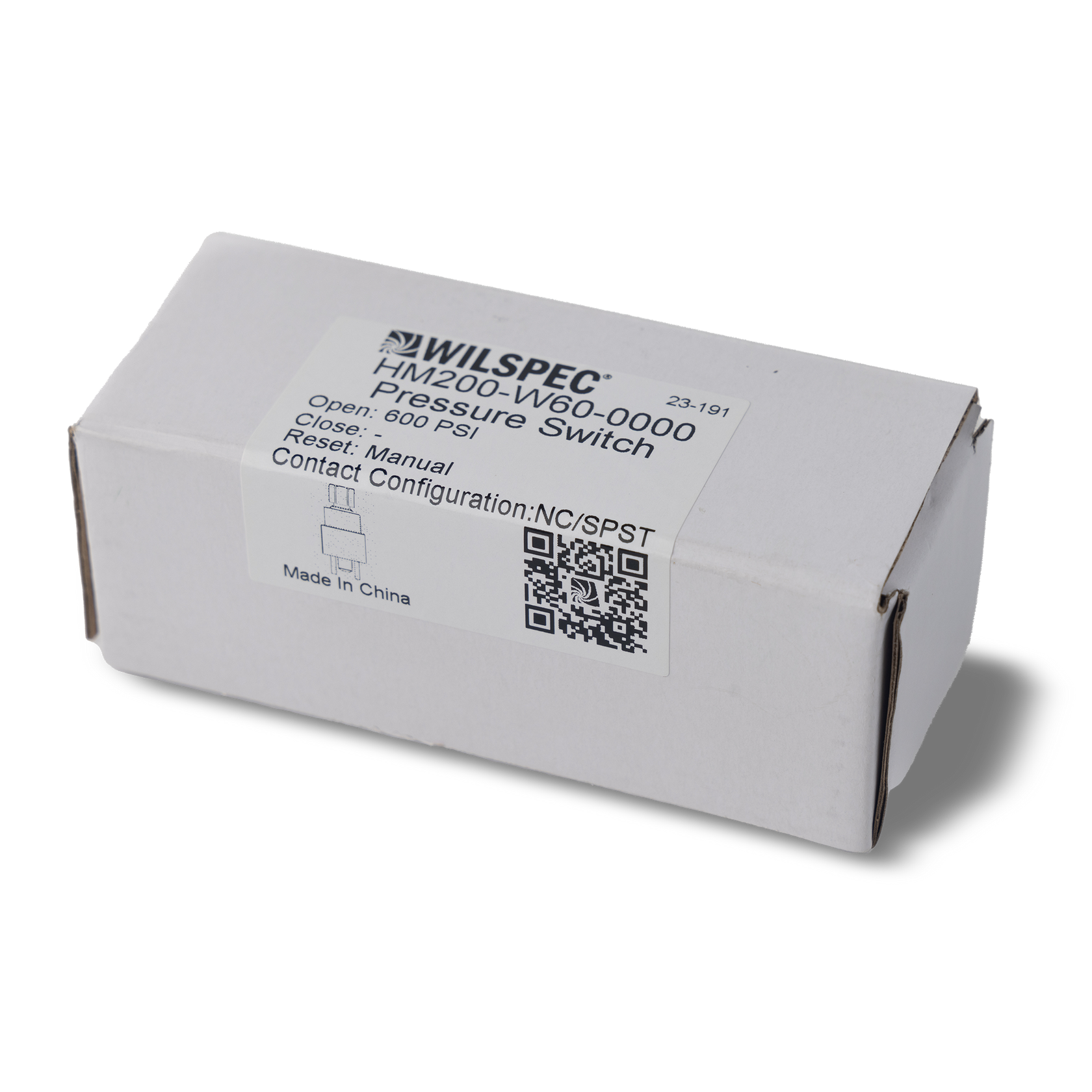 Pressure Switch - HS Series Low Pressure (Auto reset, Normally Open, S – Wilspec Direct, LLC